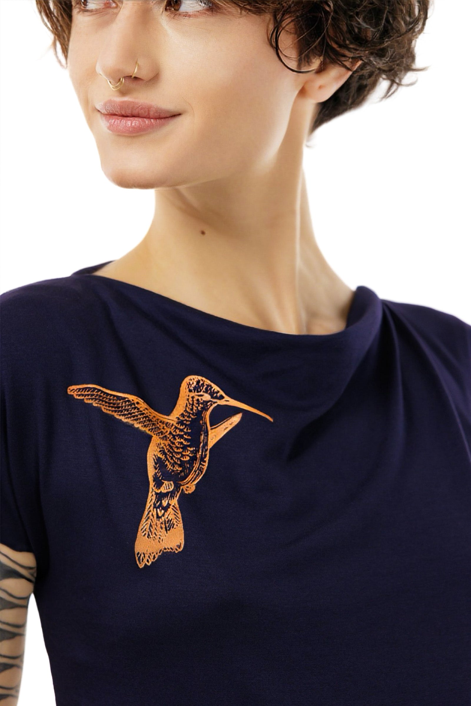 New Hummingbird Navy Cowl – Matrushka